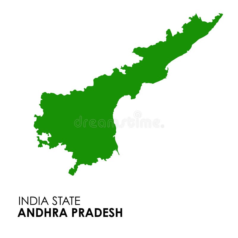 Andhra Pradesh Map of Indian State. Andhra Pradesh Map Illustration ...