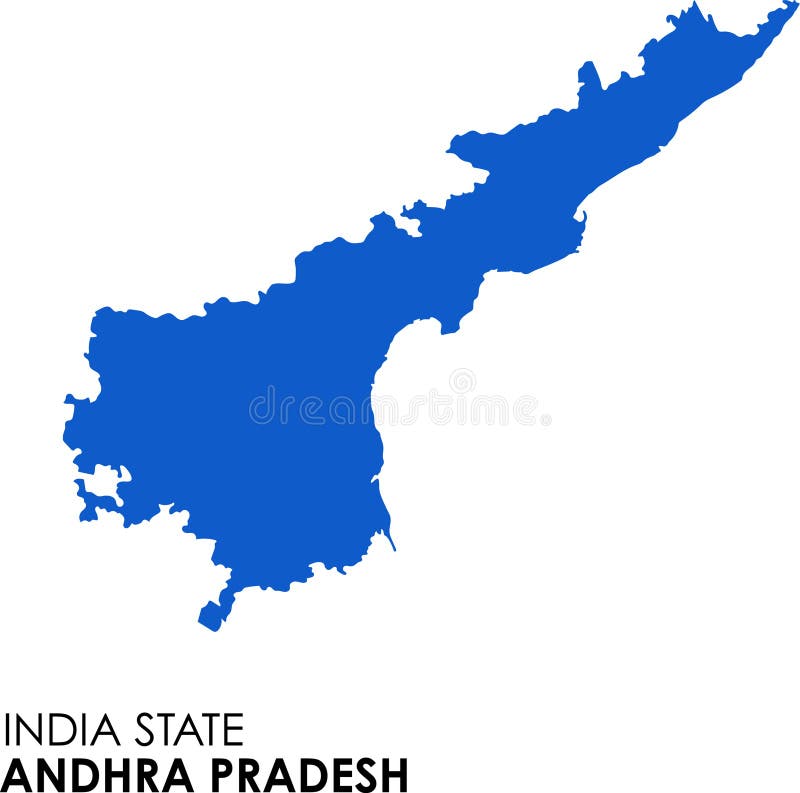 Andhra Pradesh Map of Indian State. Andhra Pradesh Map Illustration ...
