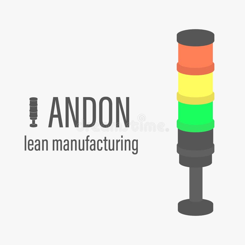 Andon Vector Illustration. Lean Manufacturing Tool Icon Stock Vector ...