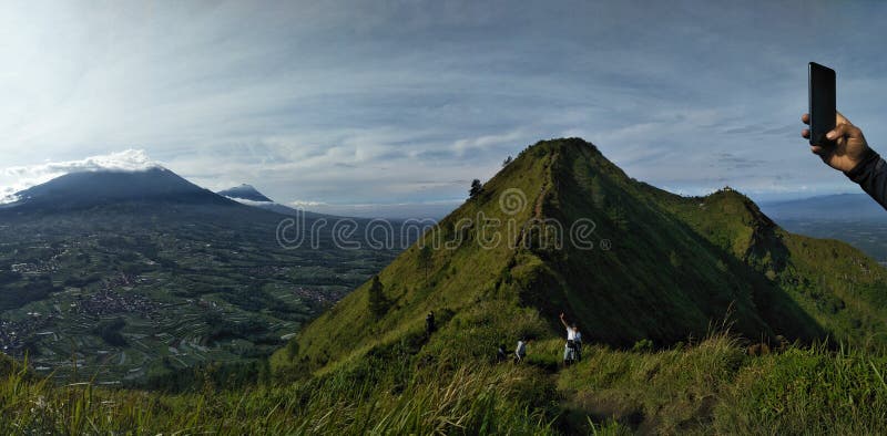 Andong peak view stock image. Image of rock, cloud, hill - 266195083