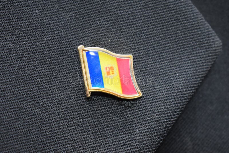 Andorra Flag Lapel Pin on a Suit Stock Image - Image of travel ...