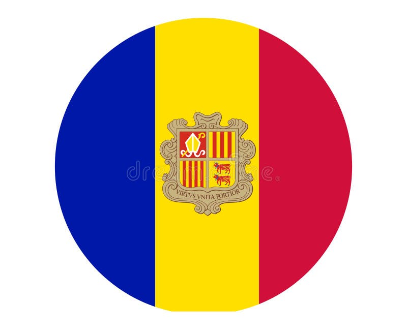 Andorra Flag National Europe Emblem Icon Vector Stock Vector ...