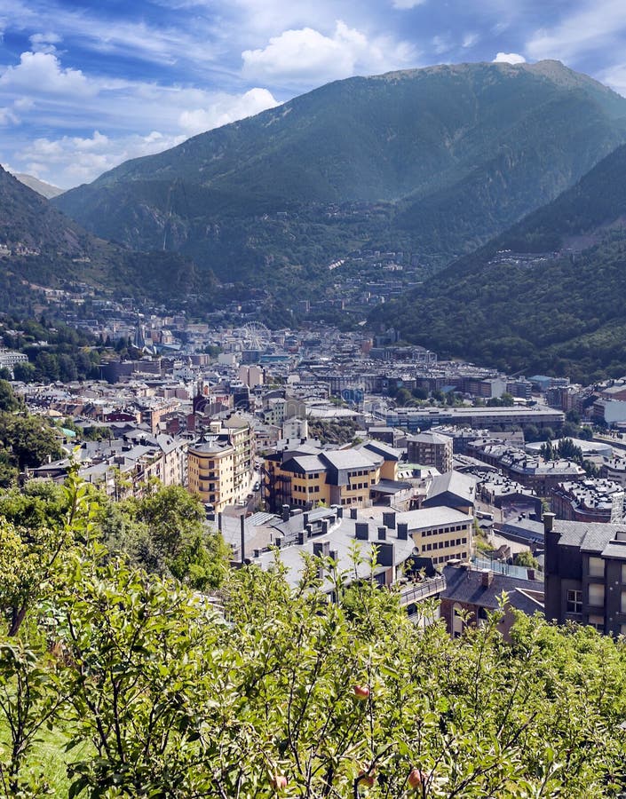 Andorra with nature stock image. Image of landmark, building - 211486903