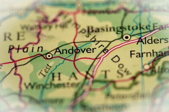 Andover, England Highlighted on a World Map Stock Image - Image of ...