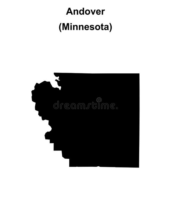 Andover outline map stock vector. Illustration of blank - 357449627