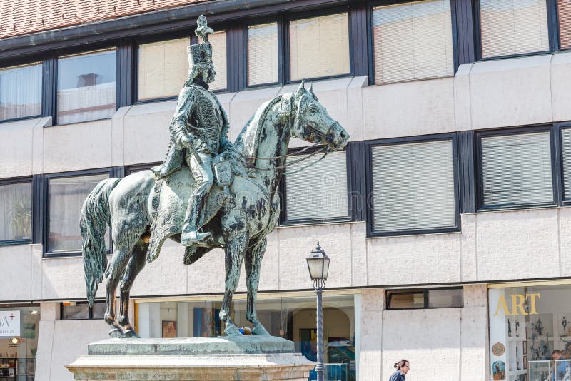 Andras Hadik Horse Statue in Budapest Editorial Stock Photo - Image of ...