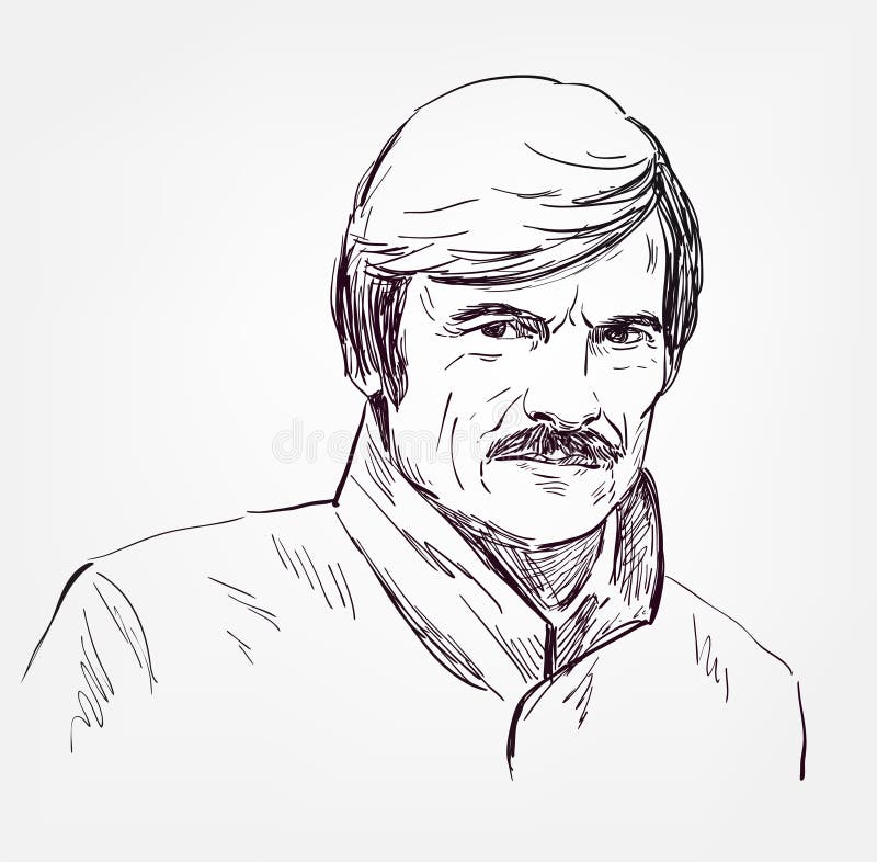 Andrei Tarkovsky Vector Sketch Portrait Illustration Editorial Stock ...