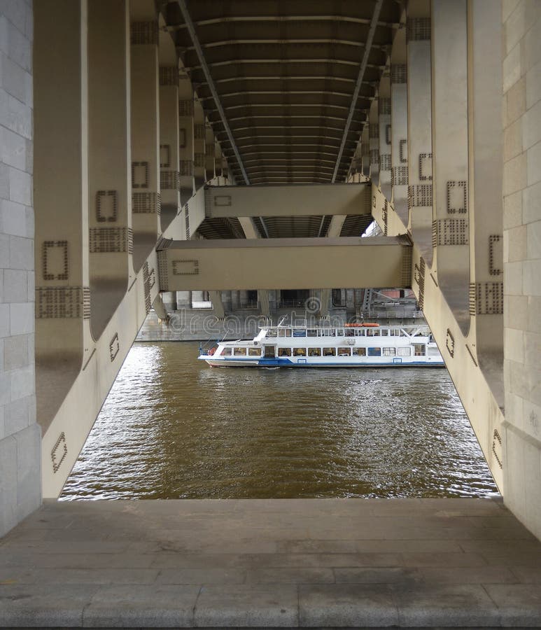 Andrew Bridge Moscow-river 2014 Moscow Stock Photo - Image of walk ...