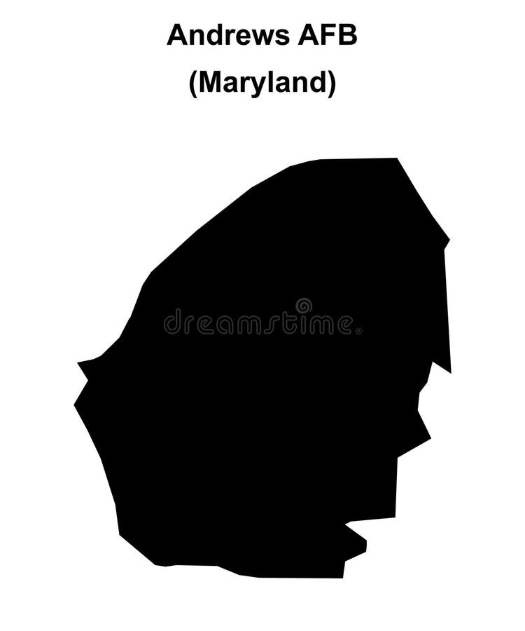 Andrews AFB outline map stock vector. Illustration of andrews - 387365850