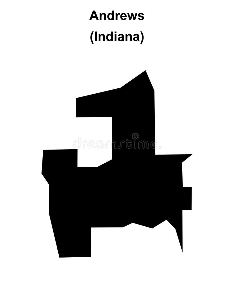 Andrews outline map stock vector. Illustration of region - 387281585