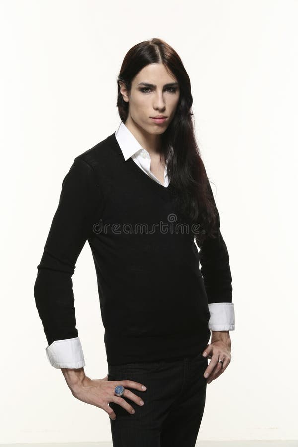 Androgynous man stock image. Image of male, funny, black - 9123375