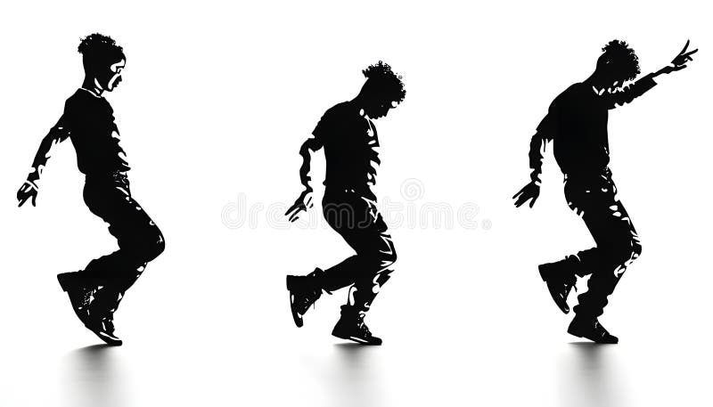 Androgynous Silhouetted Human Dancing so Strong that they are Turning ...
