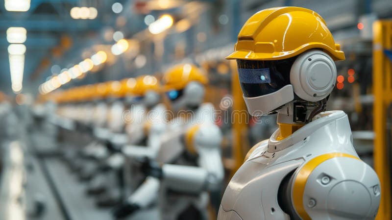 Humanoid Robot, Assisting Workers Stock Image - Image of cybernetic ...