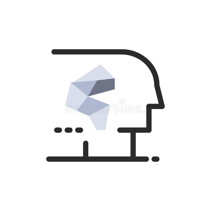 Android, Artificial, Brain, Human, Interface Flat Color Icon. Vector ...