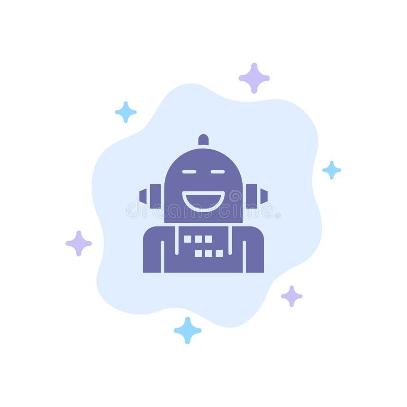 Android, Artificial, Emotion, Emotional, Feeling Blue Icon on Abstract ...