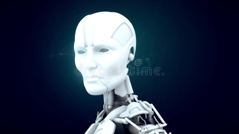 Android with Artificial Intelligence Thinking Stock Video - Video of ...