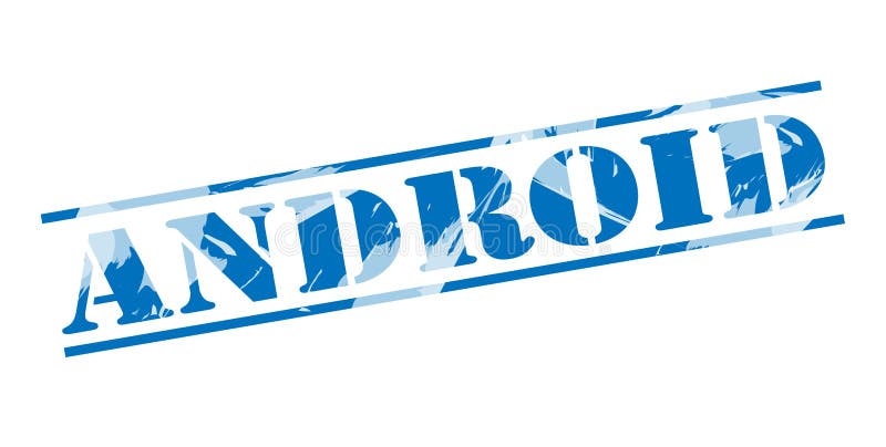 Android blue stamp stock illustration. Illustration of android - 97574788