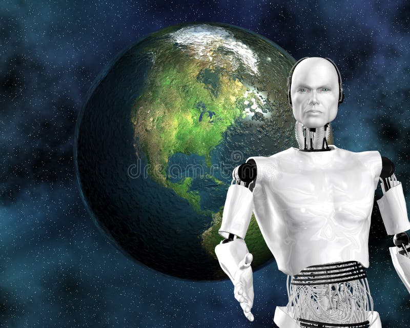 Android, Cybernetic Intelligence Stock Illustration - Illustration of ...