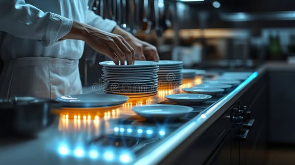 An Android Efficiently Stacking Clean Plates in a High-tech Kitchen ...
