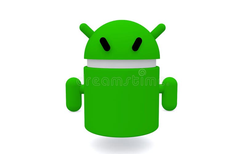 Android. En El Fondo Blanco Imagen editorial - Ilustración de verde ...