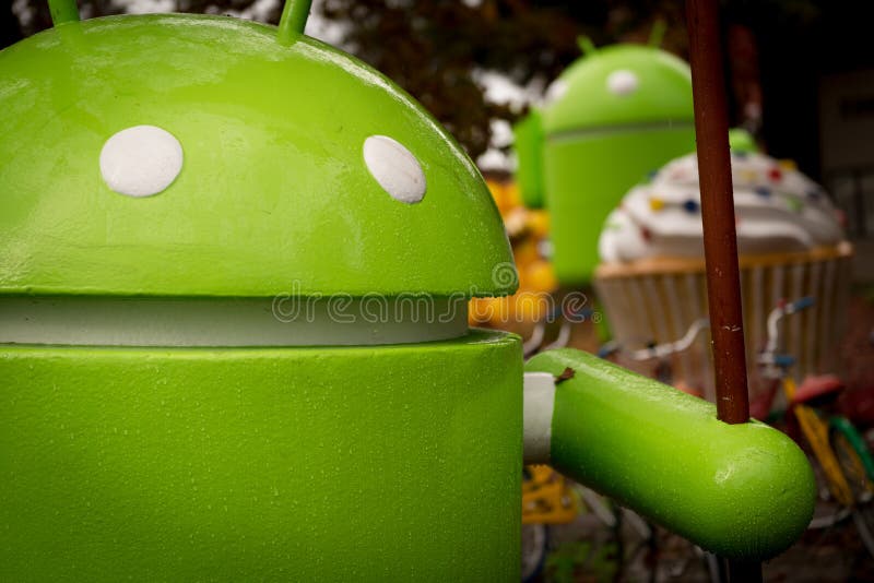 Android Figures on Google Campus Editorial Photo - Image of cream ...