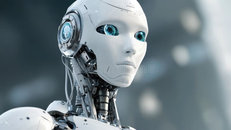Android Gaze Closeup Artificial Intelligence Futuristic Design Stock Photos - Free & Royalty ...