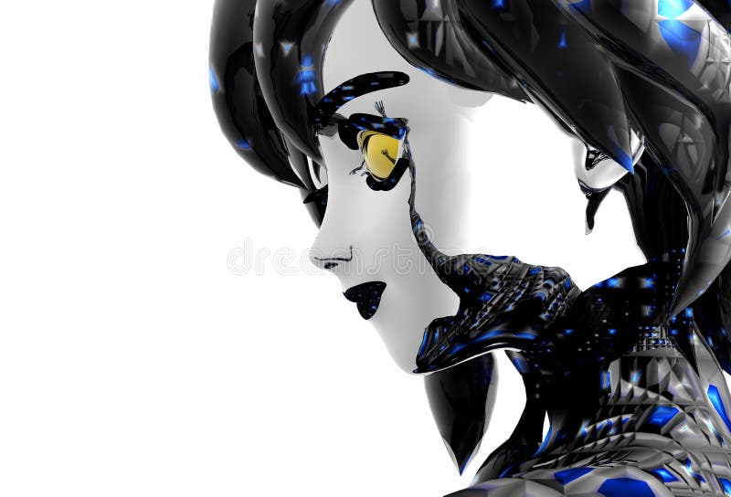 Android girl stock illustration. Illustration of electronics - 1457824