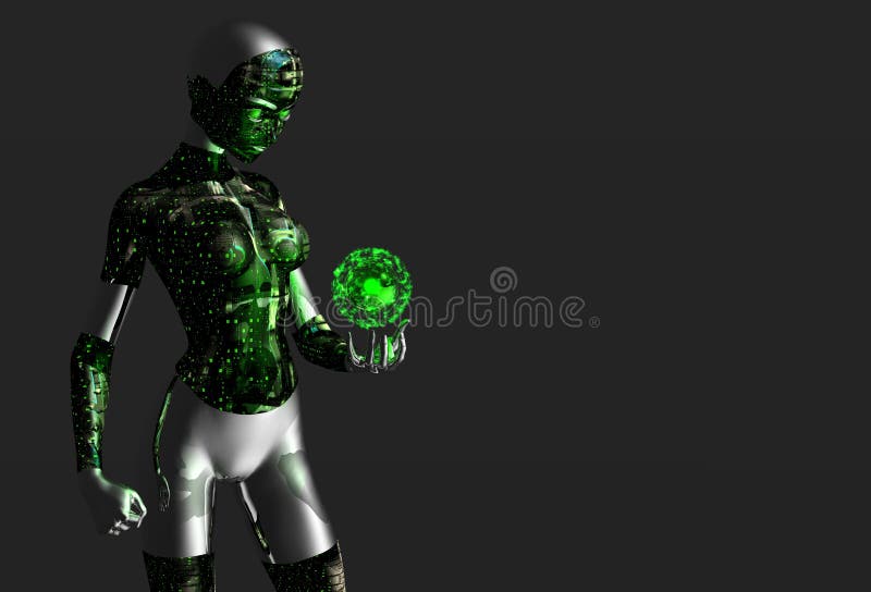 Android girl stock illustration. Illustration of electronics - 1457824