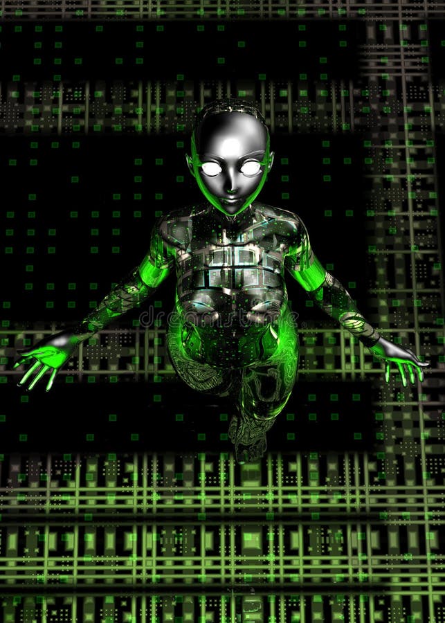 Android girl stock illustration. Illustration of female - 1457820