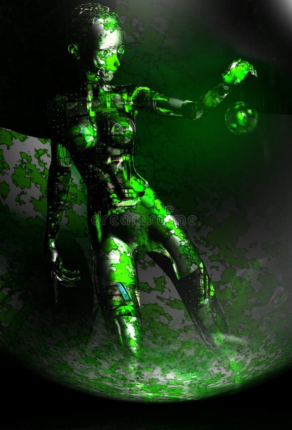 Android girl stock illustration. Illustration of generated - 1457844