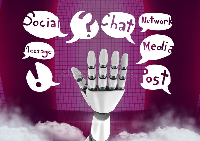 Android Hand and Social Media Drawings Graphics Stock Illustration ...
