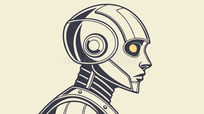 Android Head Concept, AI and Future Humanoid Design, Vector Design ...
