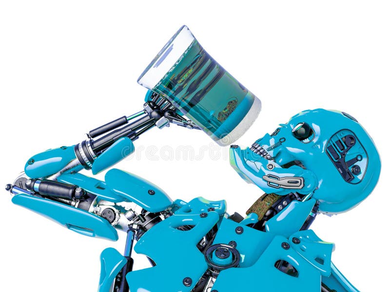 Robot Drinking Stock Illustrations – 73 Robot Drinking Stock ...