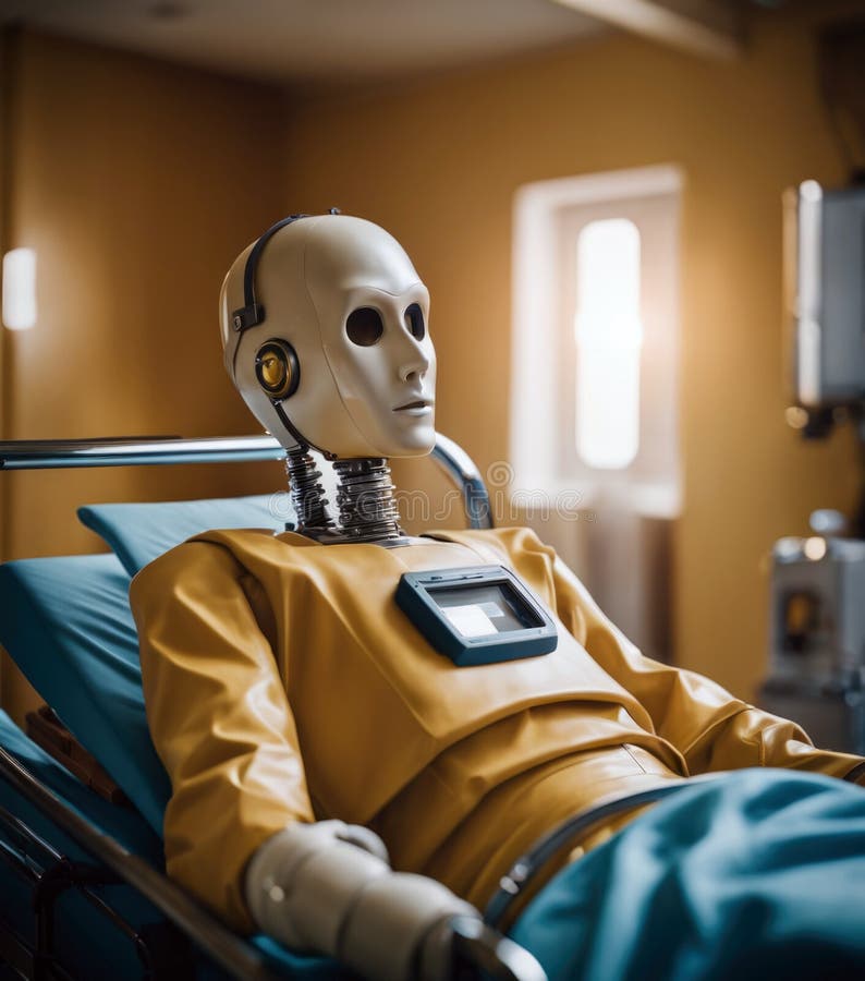 Android at the Hospital. Ai Generation Stock Illustration ...