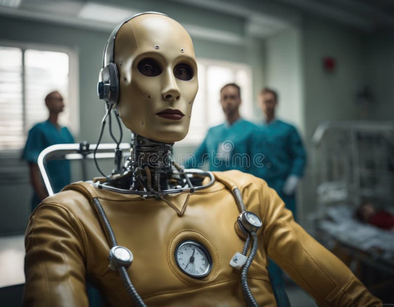 Android at the Hospital. Ai Generation Stock Illustration ...