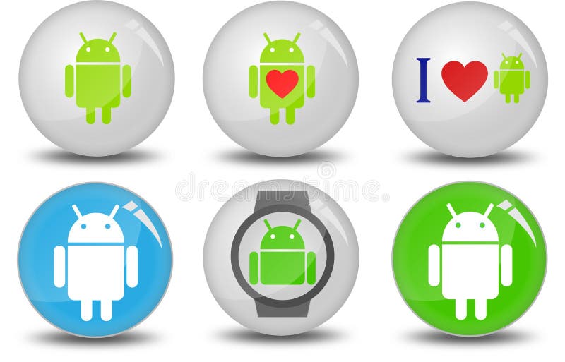 Android Icon Collection editorial photography. Illustration of design ...
