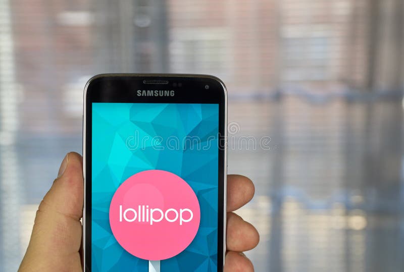 Android lollipop OS logo editorial image. Image of smartphone - 69199330