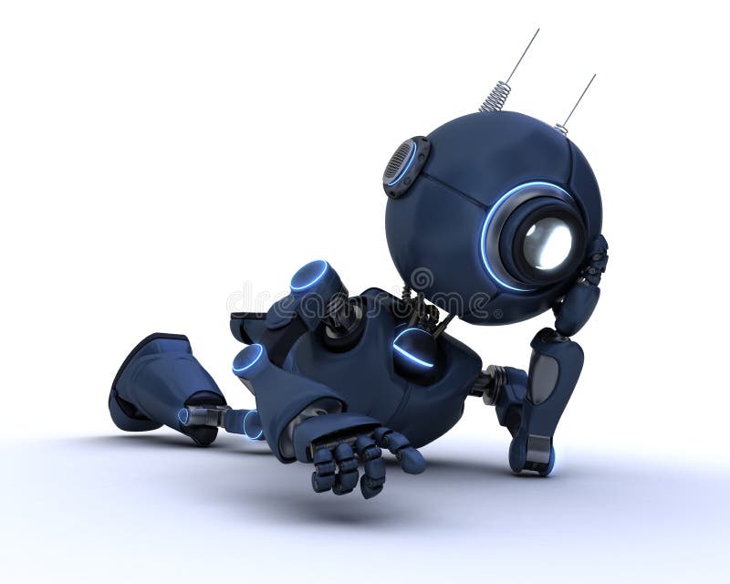 Robot relaxing stock illustration. Illustration of relax - 13830040