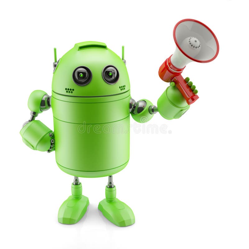 3D Green Android Caricature Editorial Photography - Illustration of ...