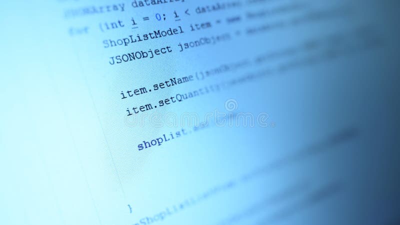 Android Mobile Development. Application Source Code on Notebook Green Screen Background ...