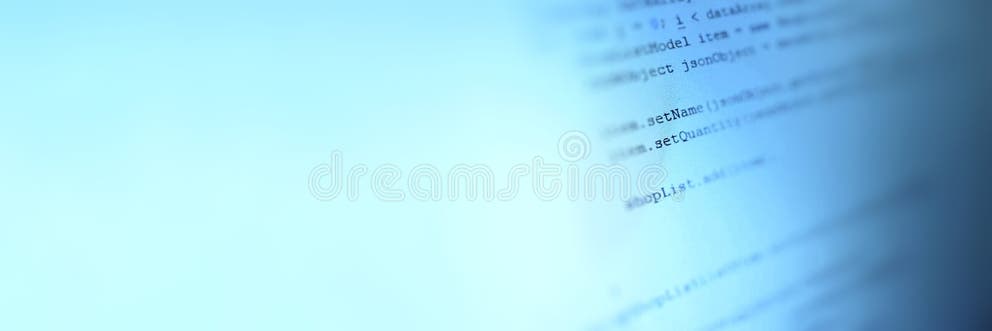 Android Mobile Development. Application Source Code on Notebook Blue ...