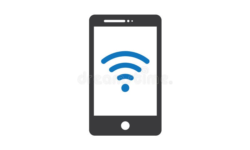 Android Mobile Phone and WiFi Symbol. Android Mobile Phone with WiFi ...