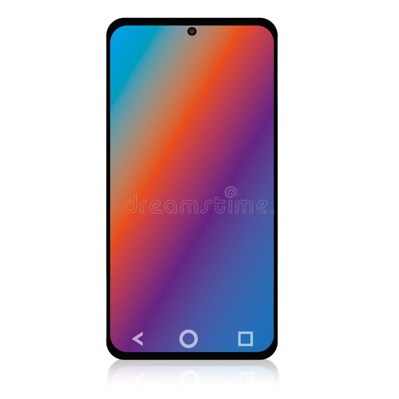 Android Mobile Smart Phone Com Tela Em Branco De Papel De Parede ...
