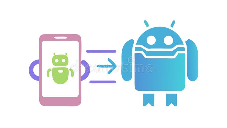 Android Mobile Transfer, Seamless Data Sync, Vector Design Generative ...