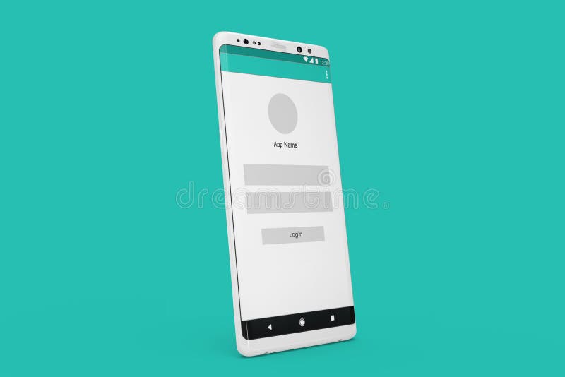 Android Mockup Simple Login User Wireframe Stock Illustration ...