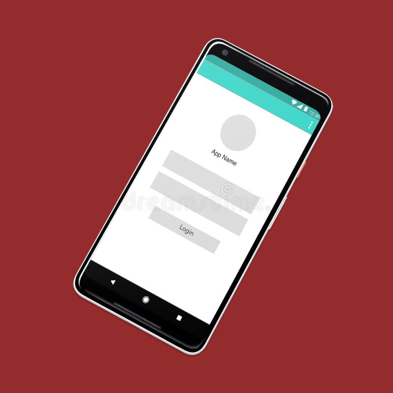 Android Mockup Simple Login User Wireframe Stock Illustration ...