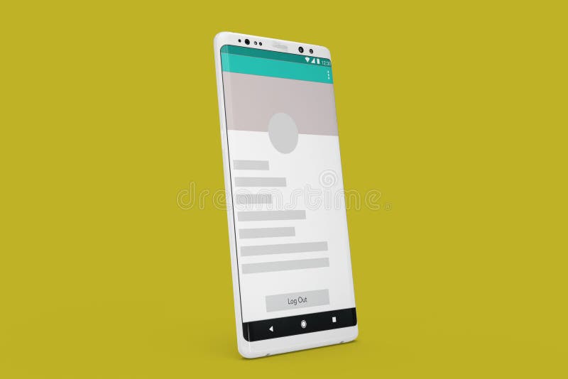 Android Mockup Simple ProfileUser Wireframe Stock Illustration ...