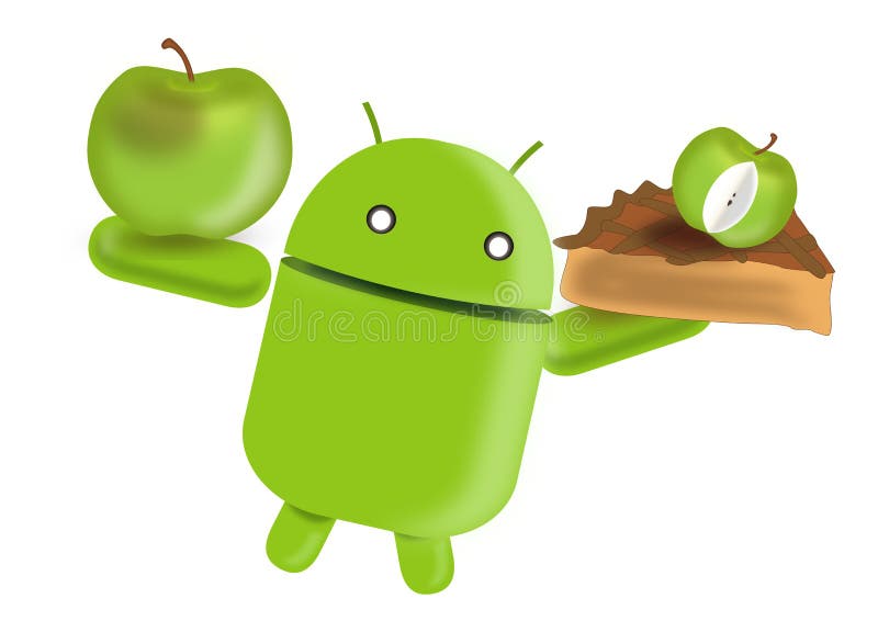 Android pie illustration editorial stock photo. Illustration of cute ...