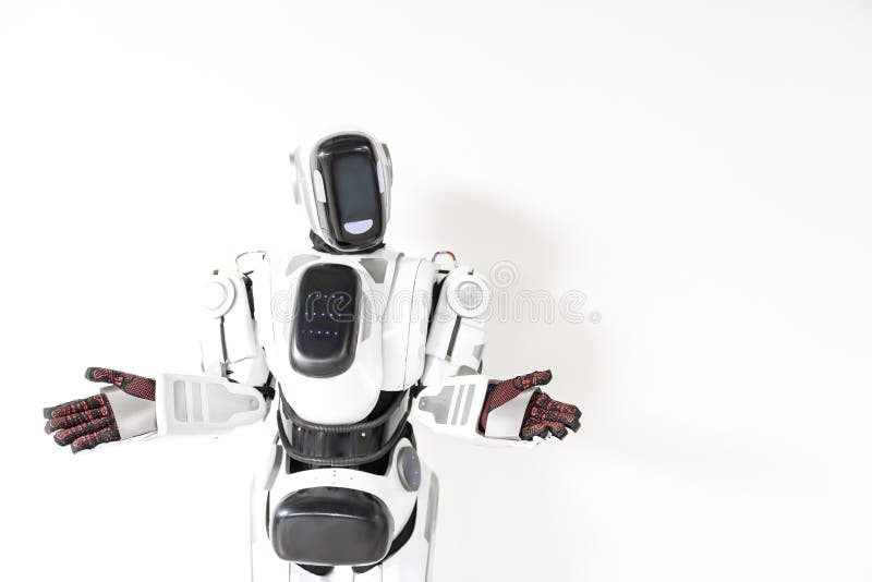 Android is Posing while Spreading His Hands Stock Photo - Image of ...