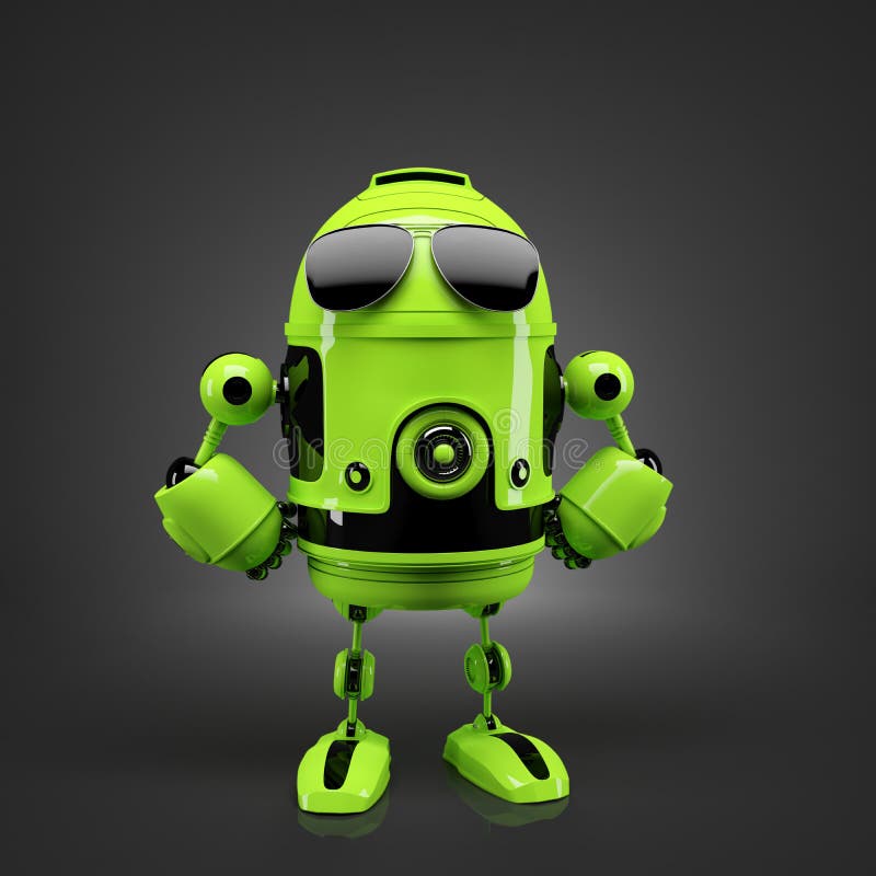 Android Posing in Sunglasses. Stock Illustration - Illustration of ...